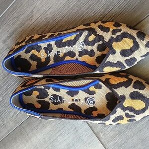 Rothy's | Shoes | Womens Rothys Knit Mesh Leopard Print Pointy Toe ...